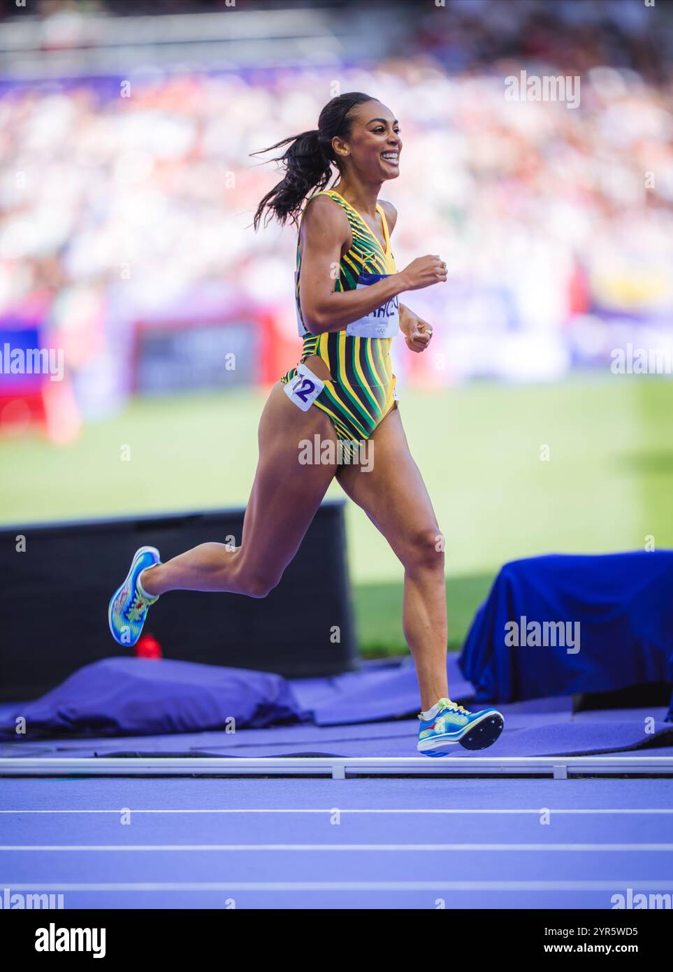 Adelle Tracey participating in the 1500 meters at the Paris 2024 ...