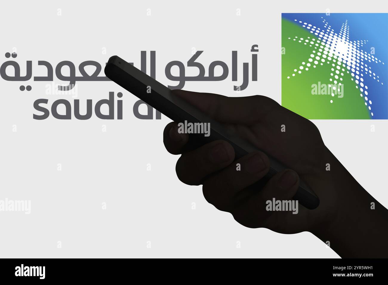 Saudi aramco logo on smartphone Stock Photo - Alamy