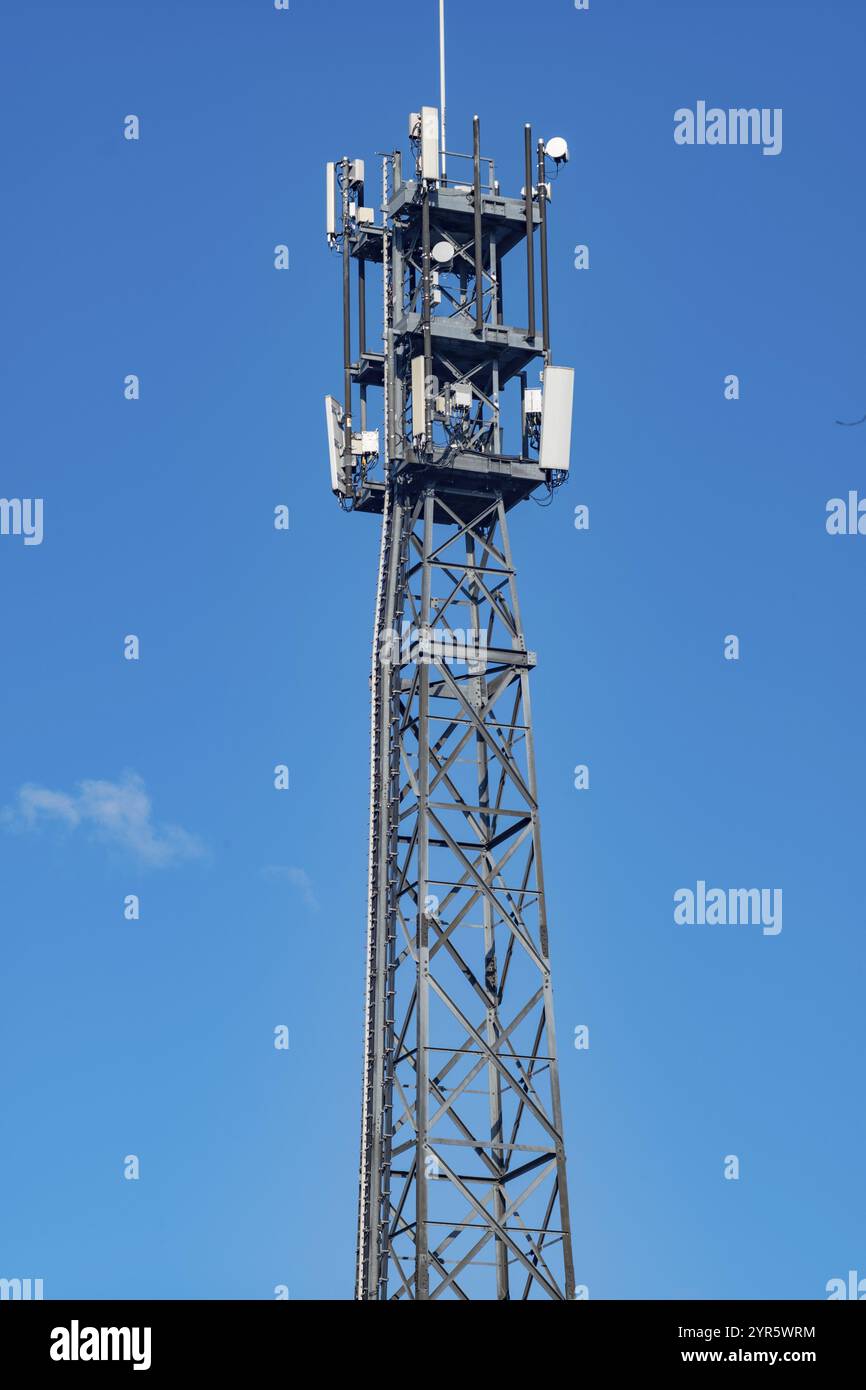 Telecommunication tower with antennas Stock Photo - Alamy