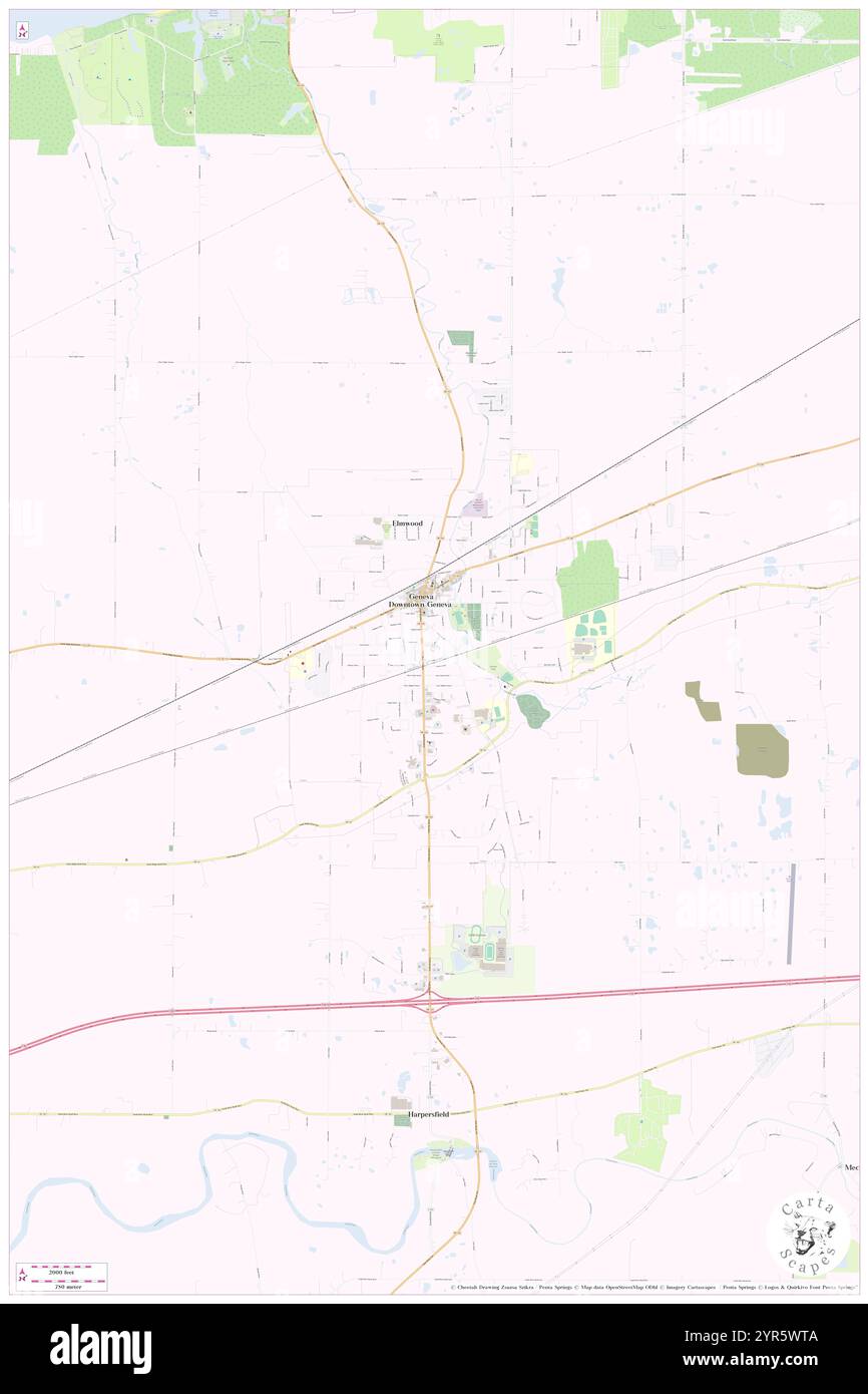 Map of geneva ohio Cut Out Stock Images & Pictures - Alamy