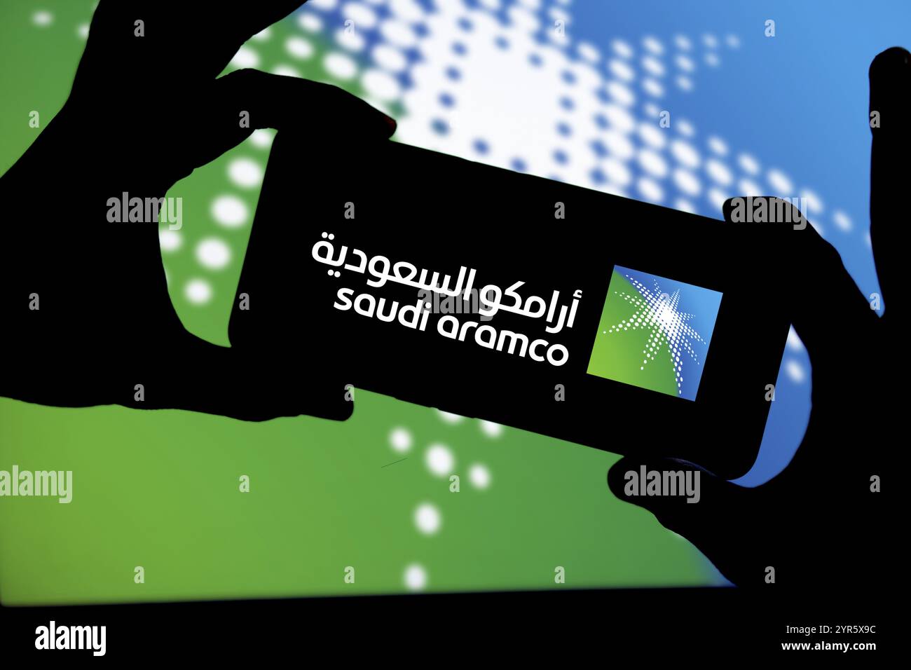 Saudi aramco logo on smartphone Stock Photo - Alamy