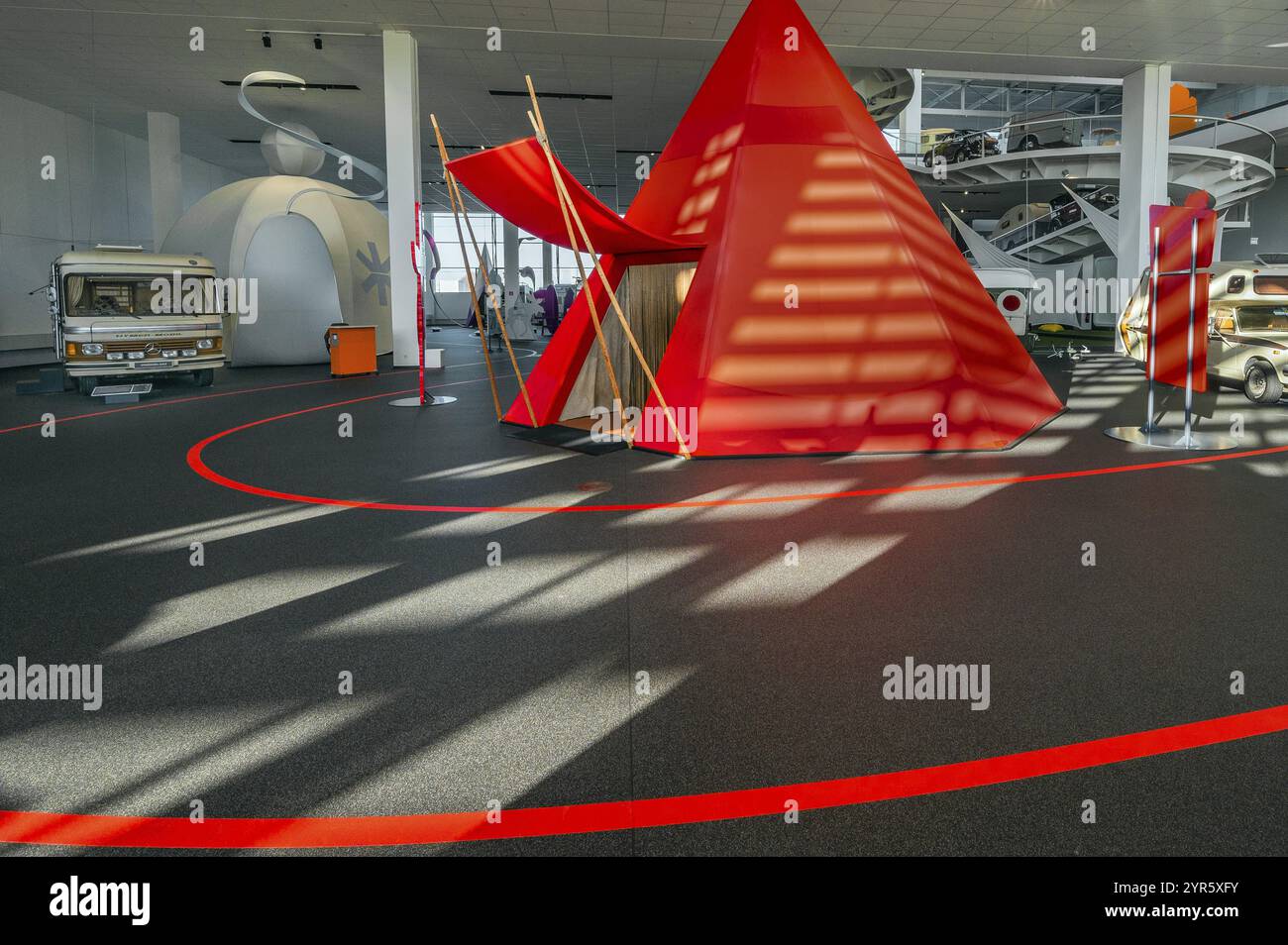 Indian tent, tipi, interior view, Erwin Hymer Museum, caravan, Bad ...