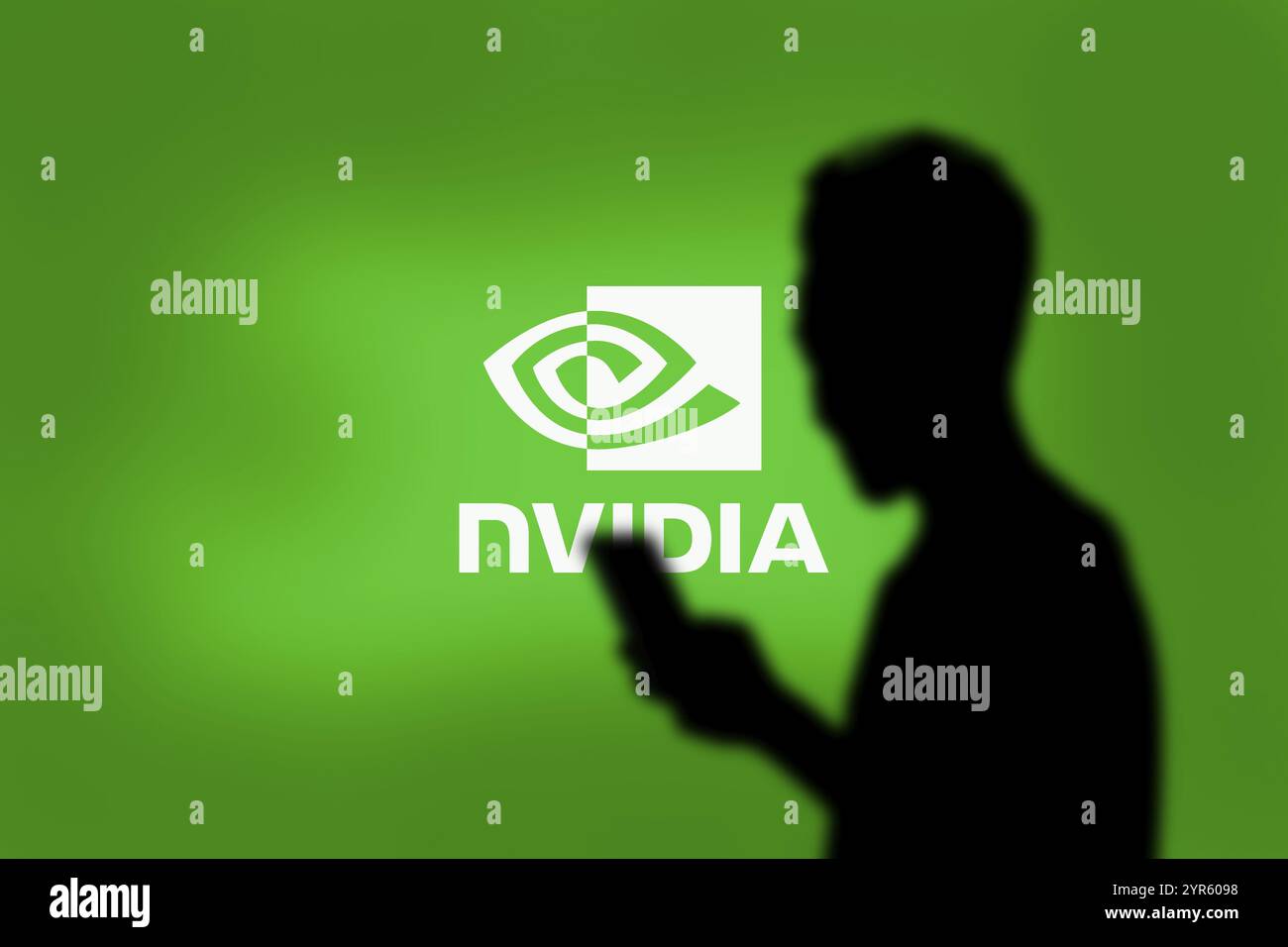 Dhaka, Bangladesh 11 Nov 2024: Nvidia logo on smartphone screen with AI ...