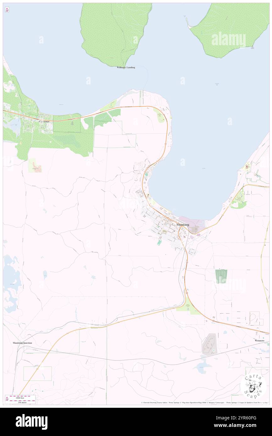 Map of munising Cut Out Stock Images & Pictures - Alamy