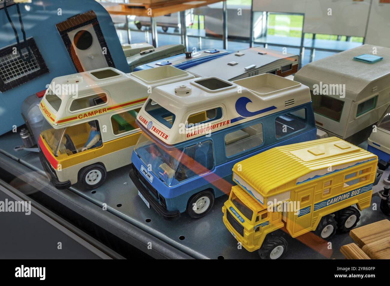 Collection of caravan models, interior view, Erwin Hymer Museum ...