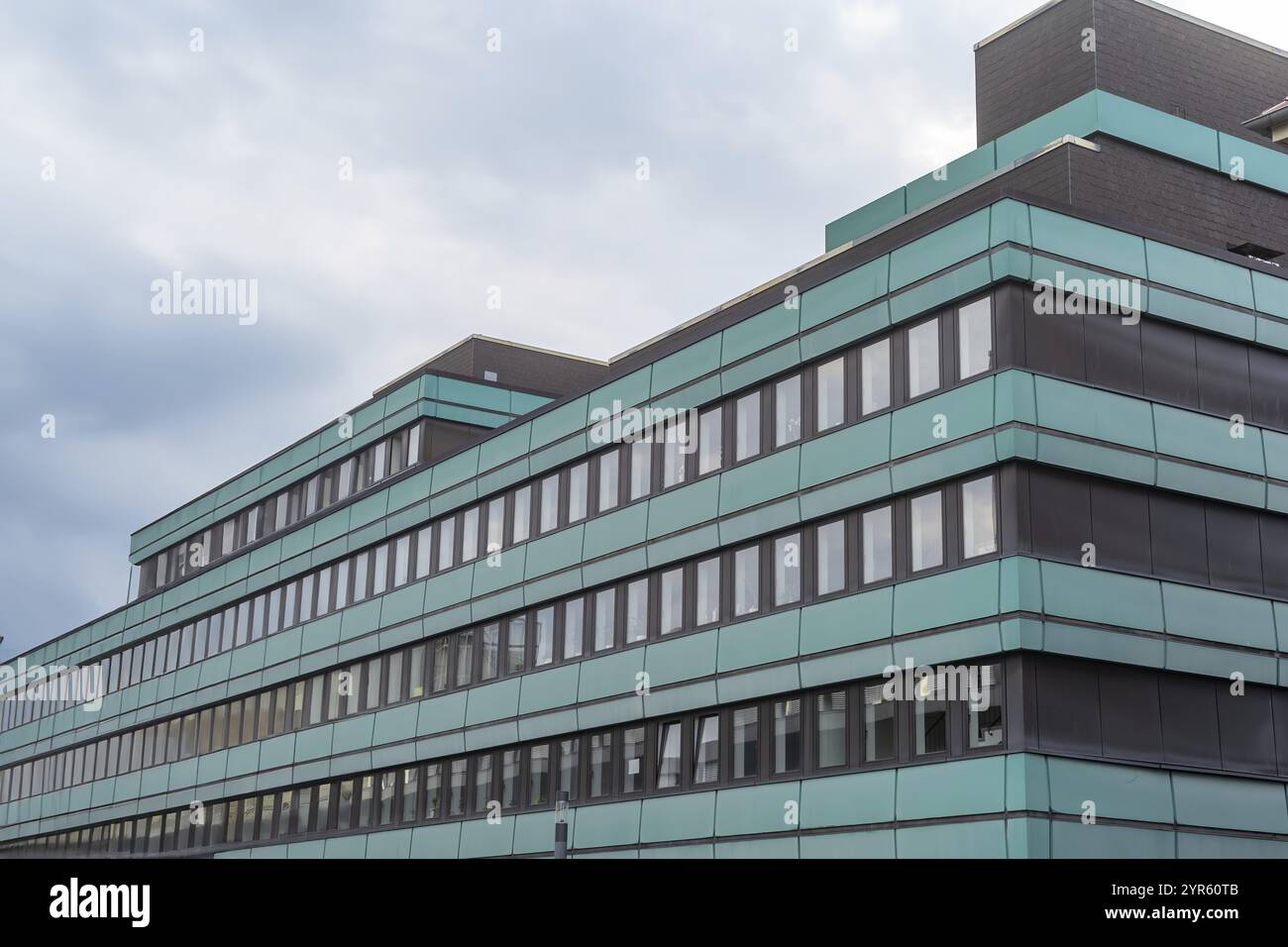 Facade of an modern large house, wall with windows Stock Photo - Alamy