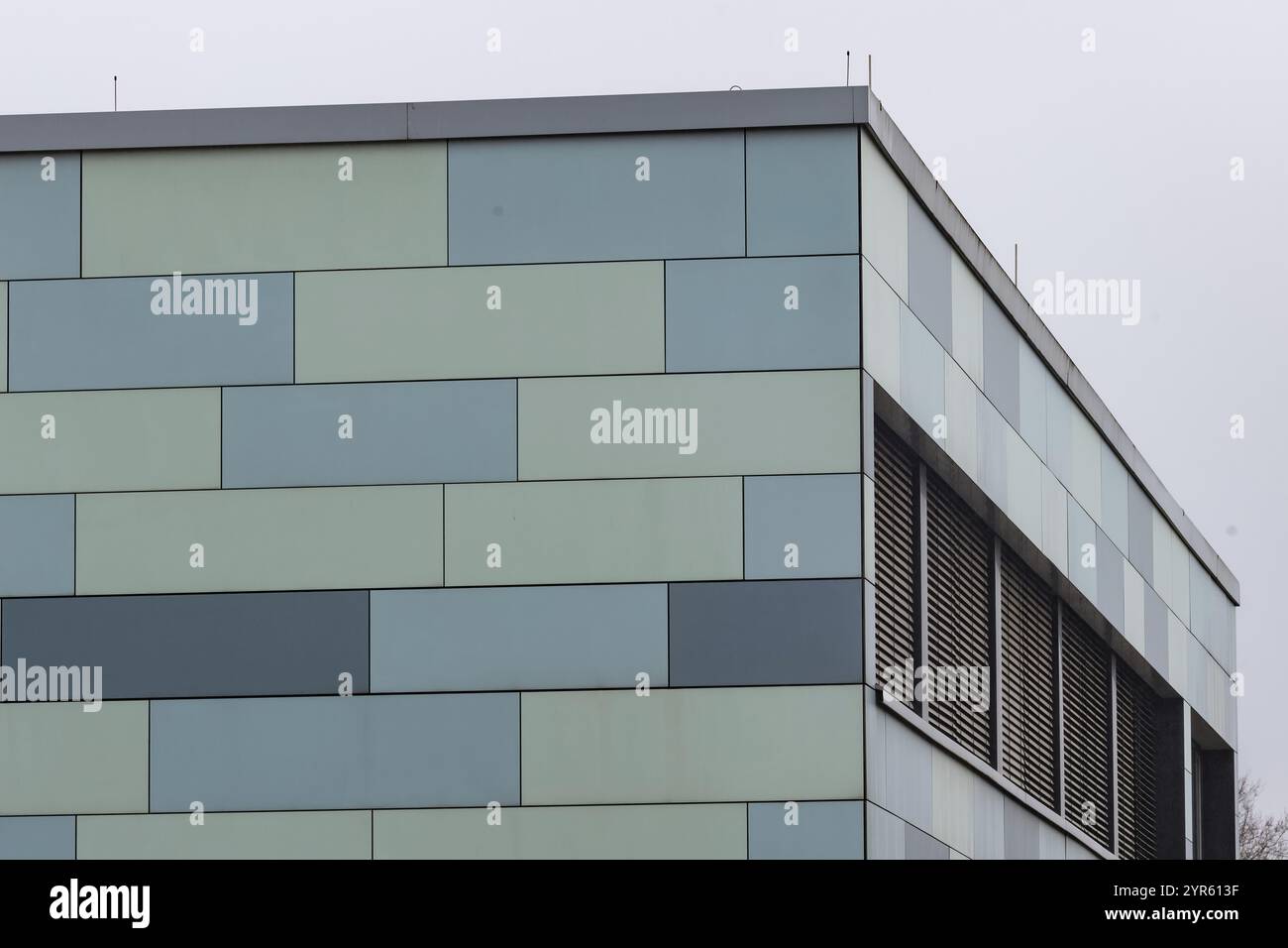 Facade of an modern large house, wall with windows Stock Photo - Alamy