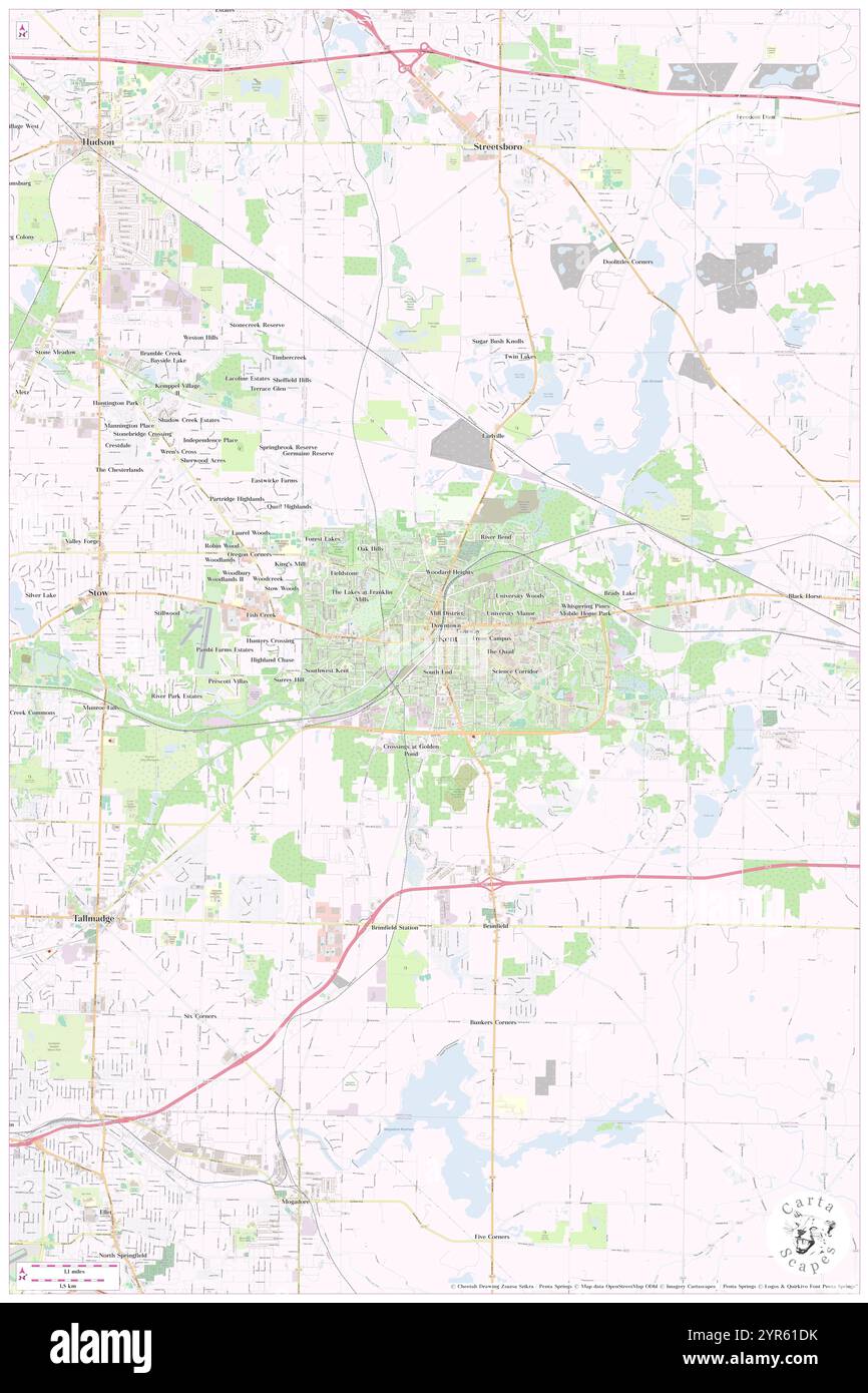 Map of kent ohio Cut Out Stock Images & Pictures - Alamy