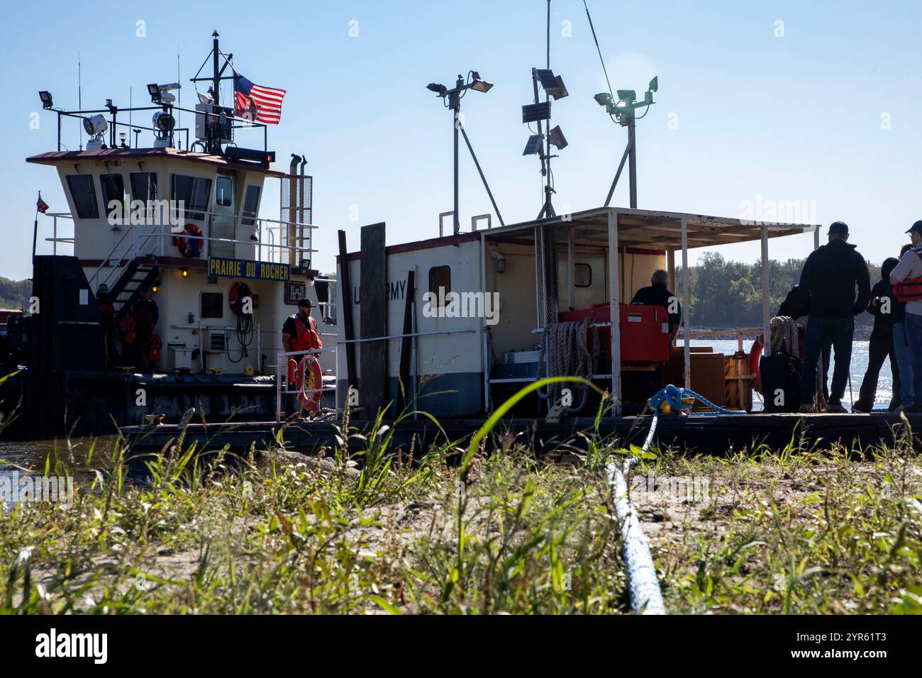 Members of the U.S. Army Corps of Engineers, St. Louis District, board ...