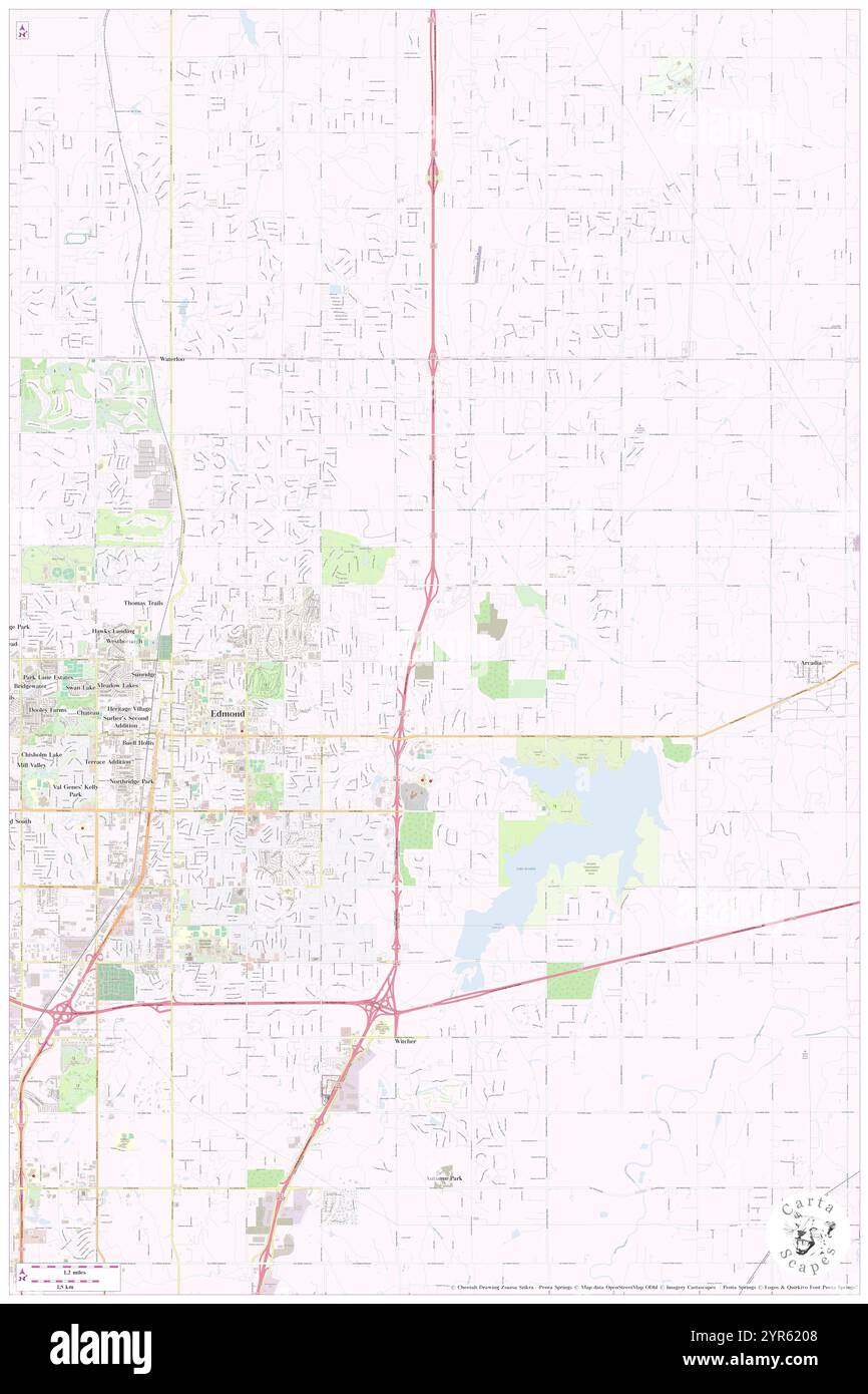 Map of edmond oklahoma Cut Out Stock Images & Pictures - Alamy