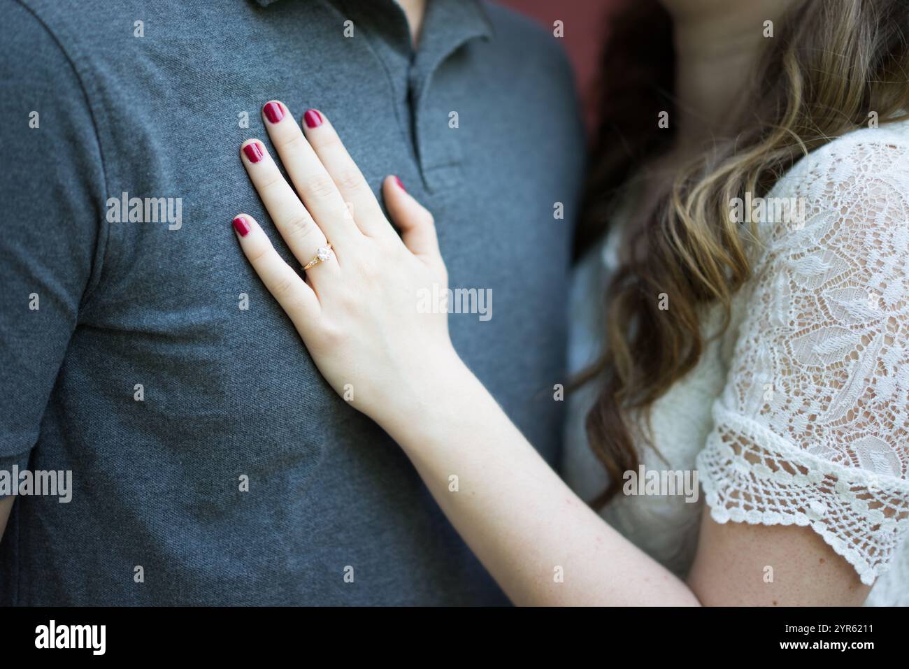 Close up engagement ring resting hi-res stock photography and images ...