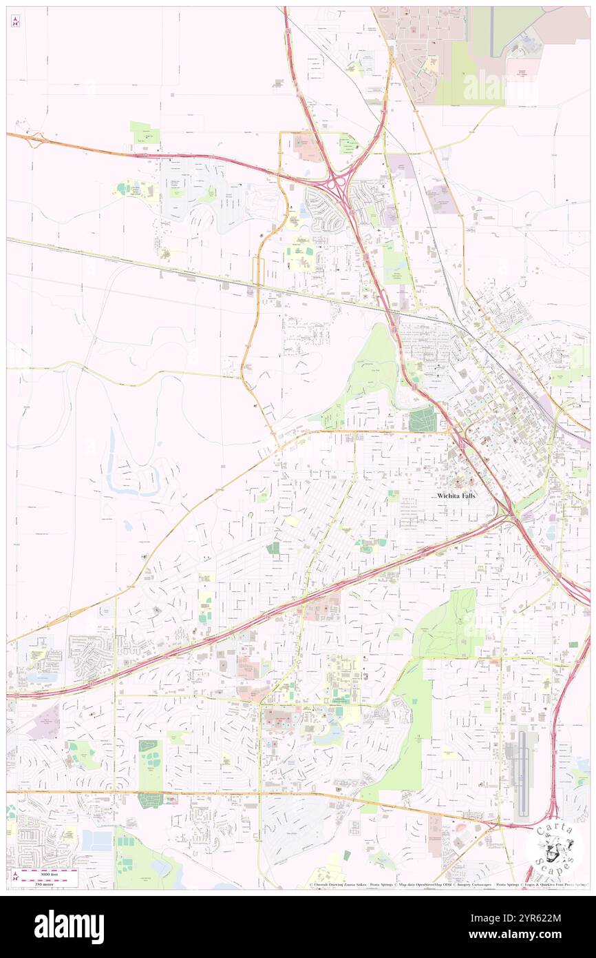Map of wichita falls texas Cut Out Stock Images & Pictures - Alamy