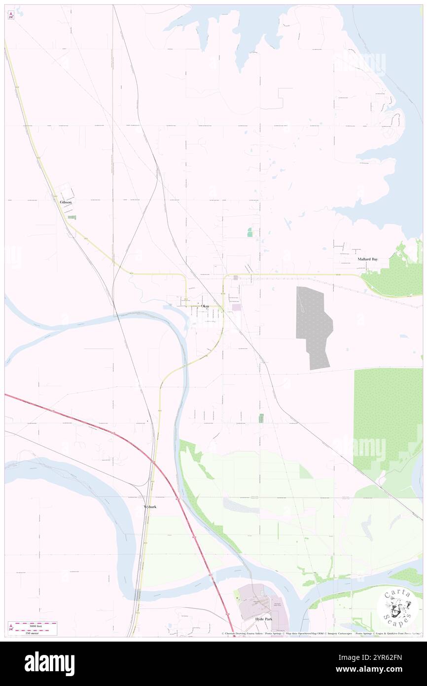 Map of wagoner oklahoma Cut Out Stock Images & Pictures - Alamy