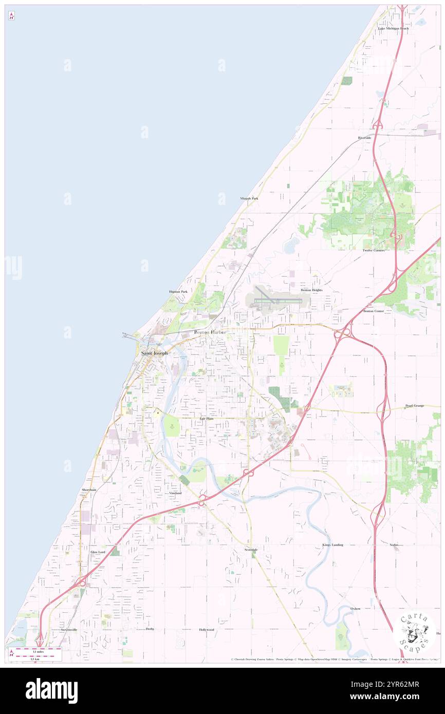 Benton harbor michigan map Cut Out Stock Images & Pictures - Alamy