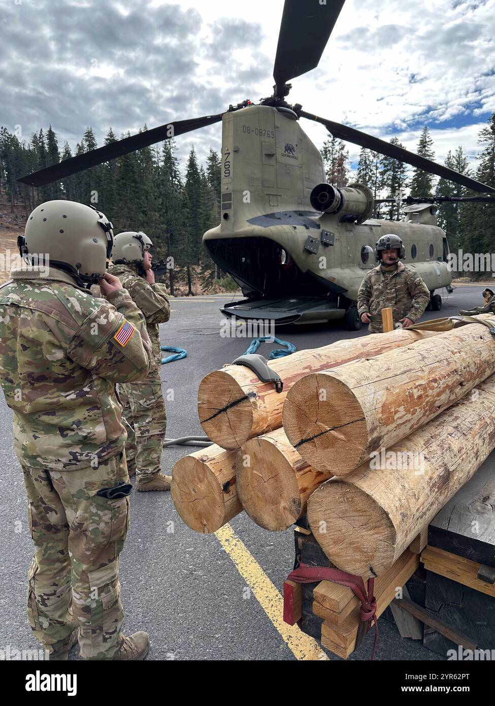 Soldiers with the California Army National Guard prepare to fly after ...