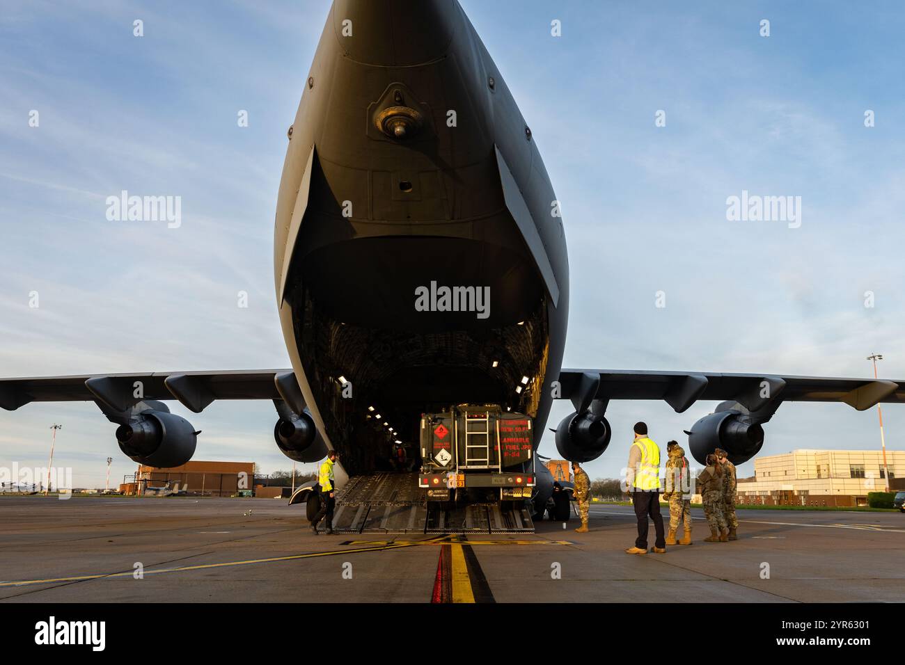 U.S. Airmen assigned to the 727th Air Mobility Squadron prepare to ...