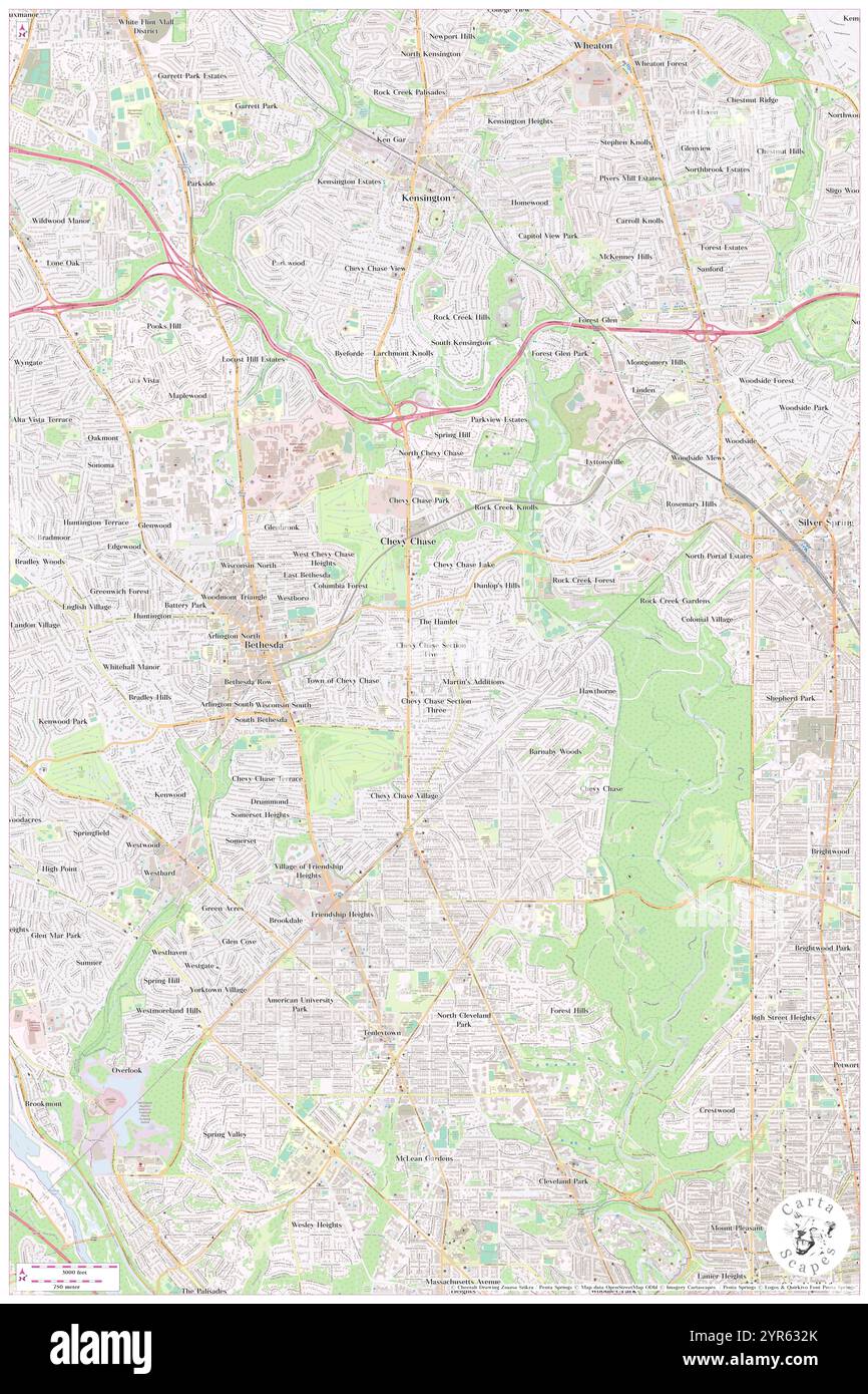 Map of chevy chase Cut Out Stock Images & Pictures - Alamy