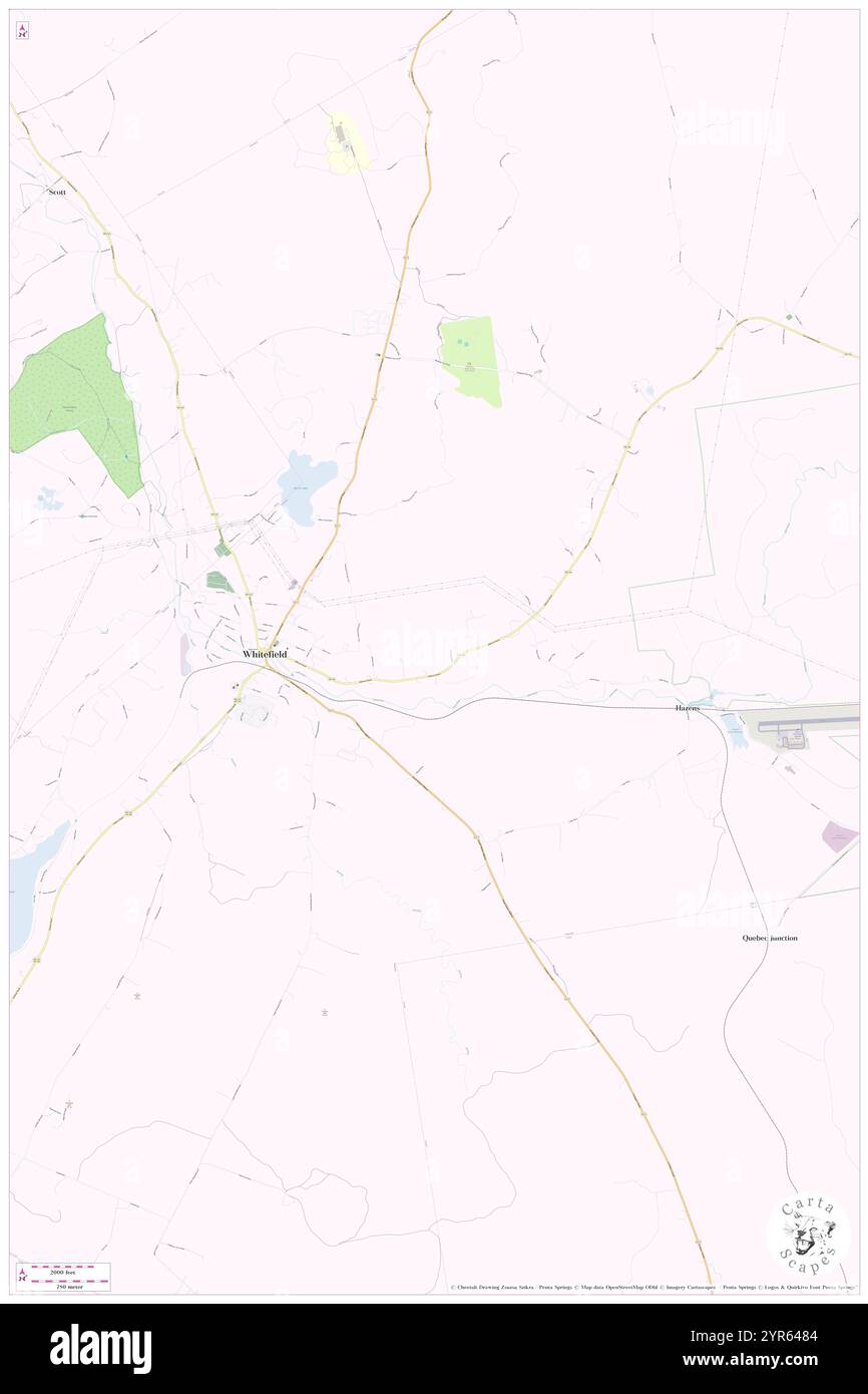 Whitefield new hampshire map Cut Out Stock Images & Pictures - Alamy