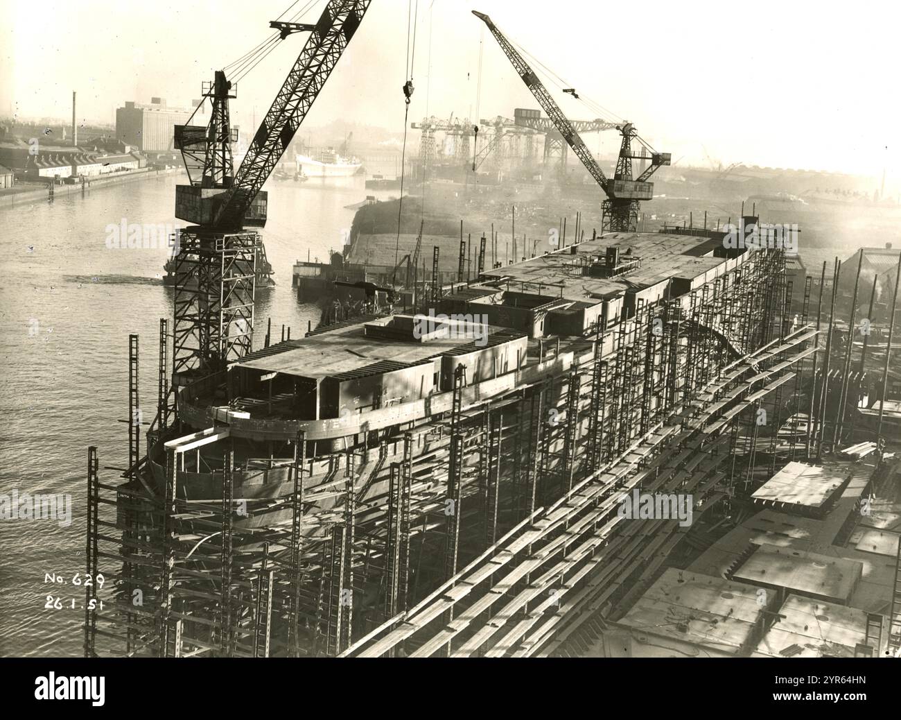 The building of the passenger cruise liner, The Aureol, at Alexander ...