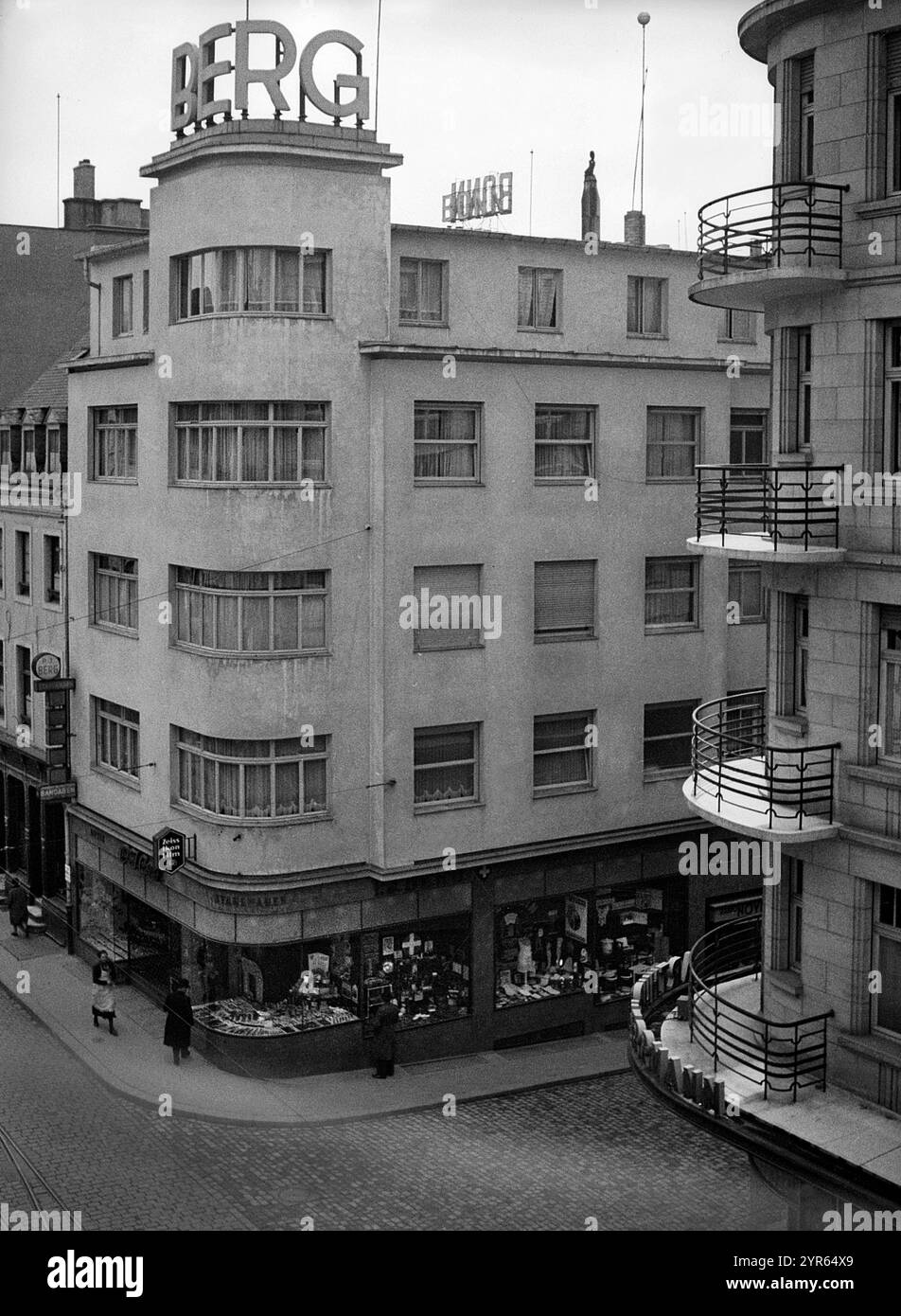 Modern buildings in Luxembourg, circa 1937 Stock Photo - Alamy