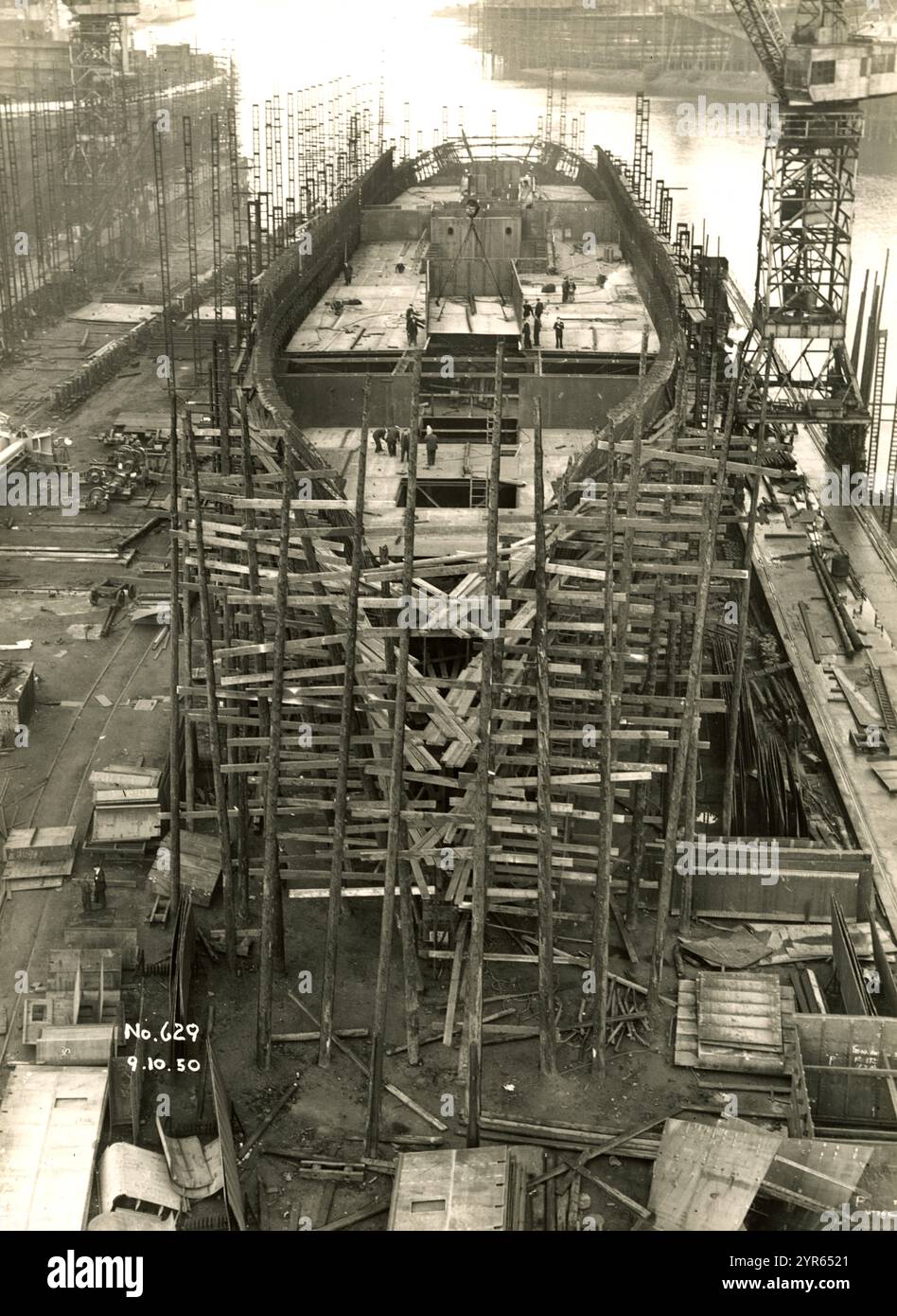 The building of the passenger cruise liner, The Aureol, at Alexander ...