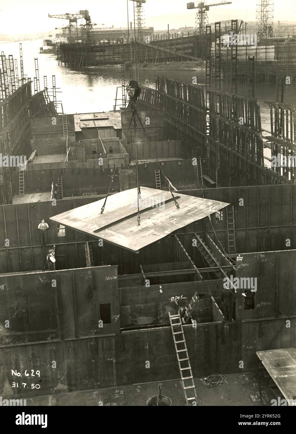 The building of the passenger cruise liner, The Aureol, at Alexander ...