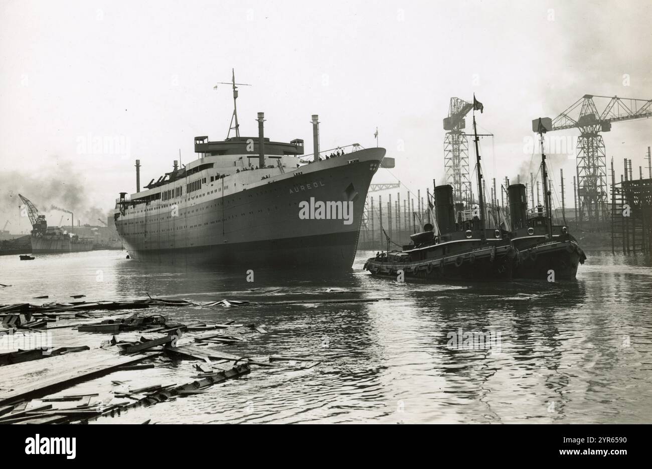 The building of the passenger cruise liner, The Aureol, at Alexander ...