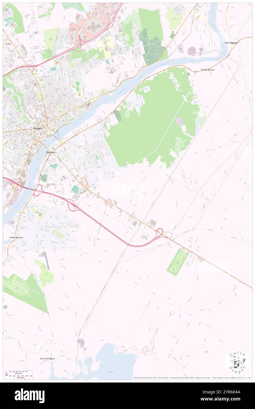 Brewer maine map Cut Out Stock Images & Pictures - Alamy