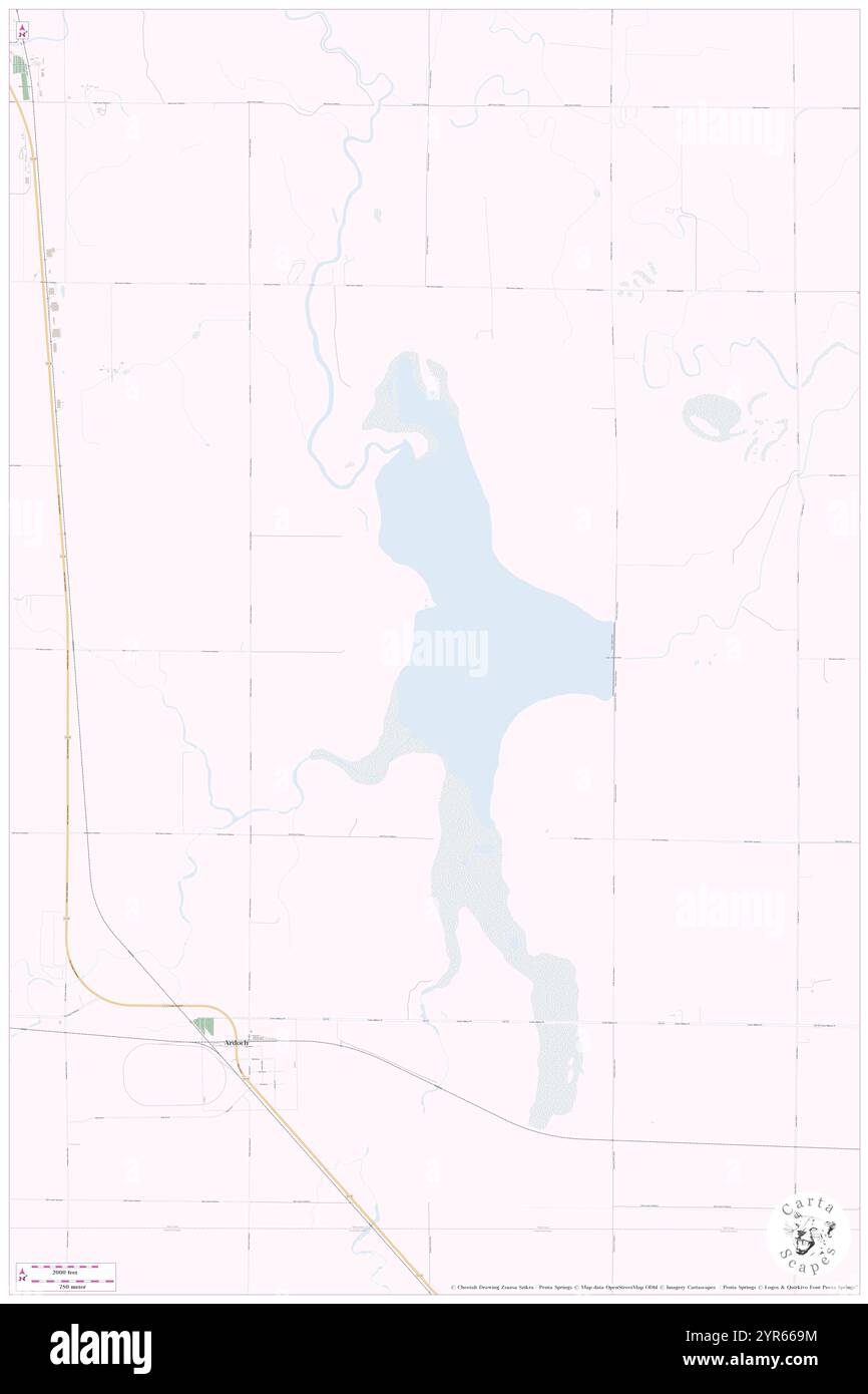 Map of ardoch north dakota Cut Out Stock Images & Pictures - Alamy