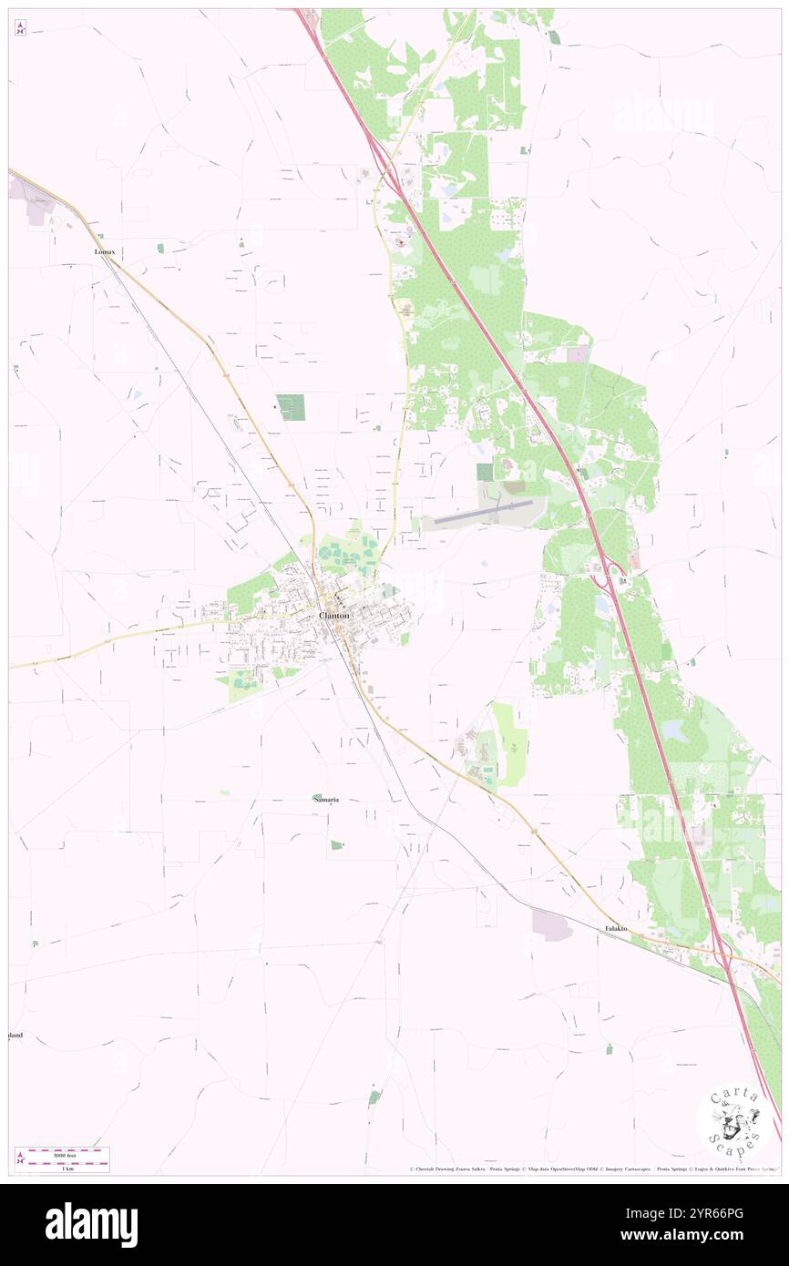 Clanton alabama map Cut Out Stock Images & Pictures - Alamy