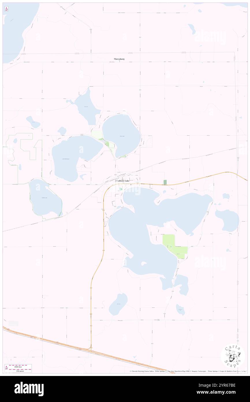Map of madison minnesota Cut Out Stock Images & Pictures - Alamy