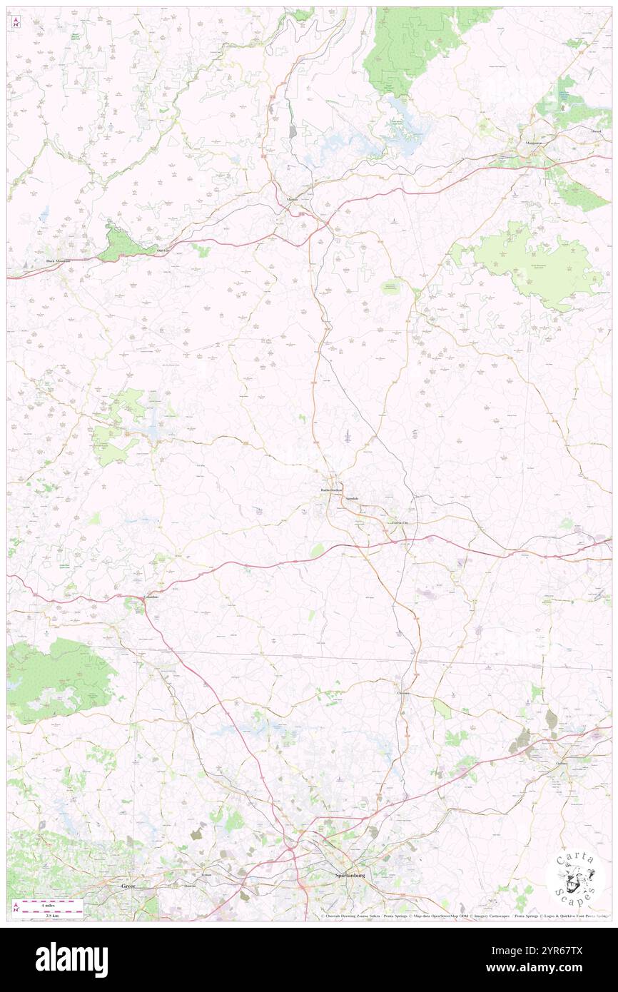 Rutherford north carolina map hi-res stock photography and images - Alamy