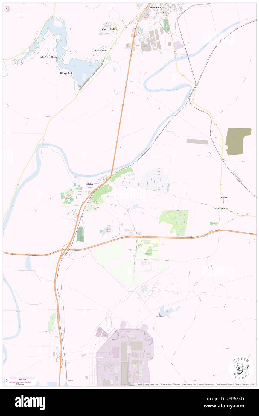 Map of piketon ohio Cut Out Stock Images & Pictures - Alamy