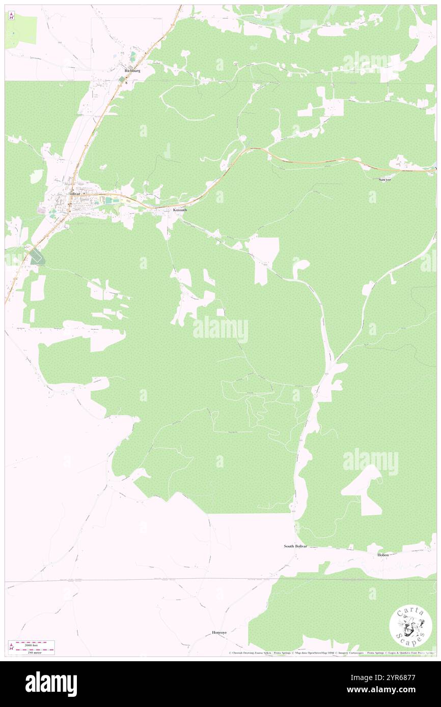 Map of bolivar new york Cut Out Stock Images & Pictures - Alamy