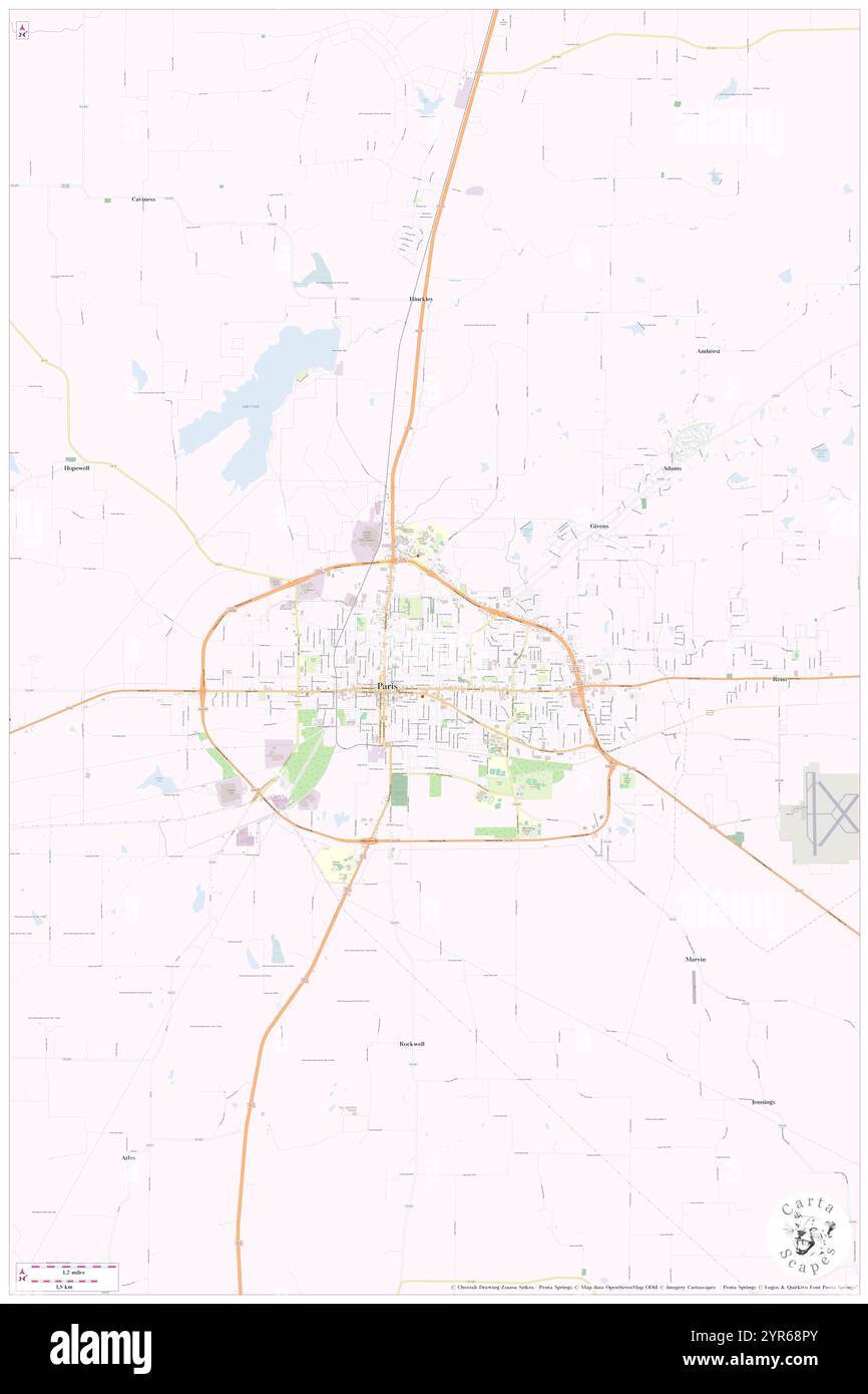 Paris texas map Cut Out Stock Images & Pictures - Alamy