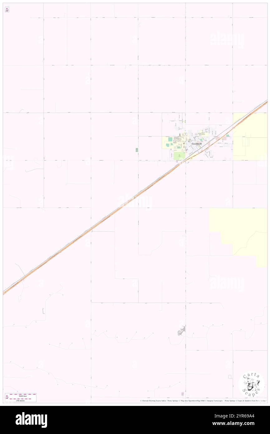 Map of goodwell oklahoma Cut Out Stock Images & Pictures - Alamy