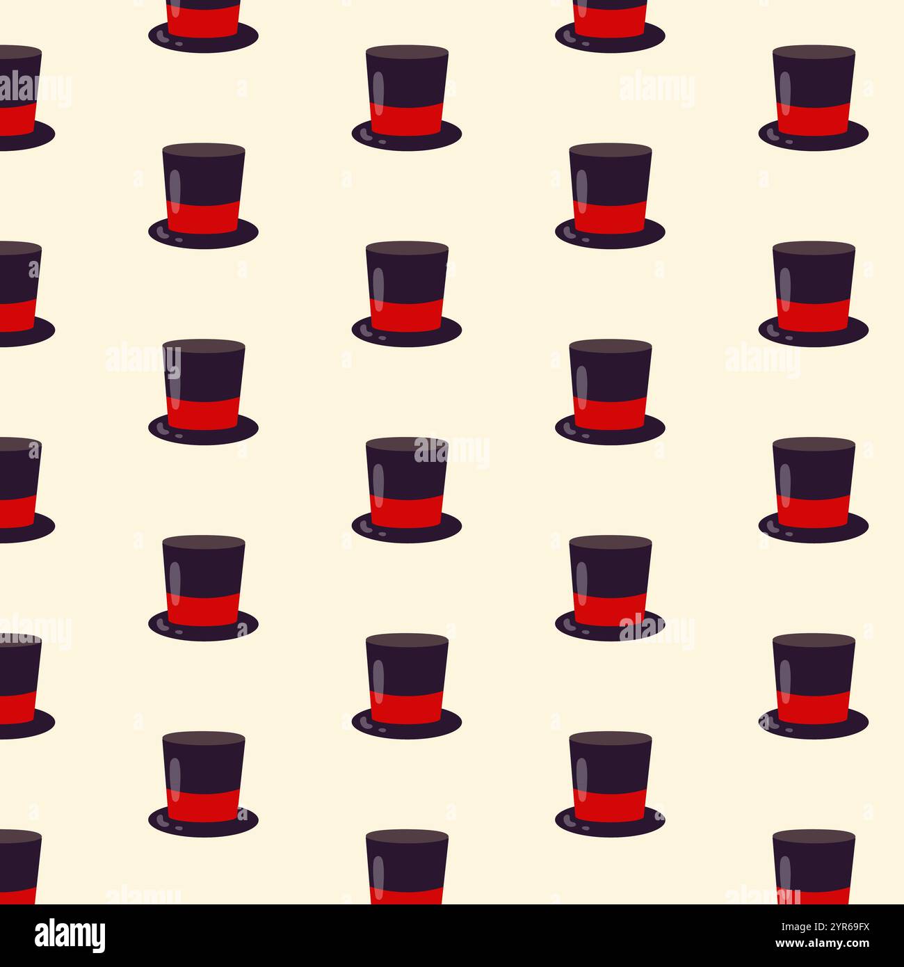 Top hat pattern. Vector flat illustration Stock Vector Image & Art - Alamy