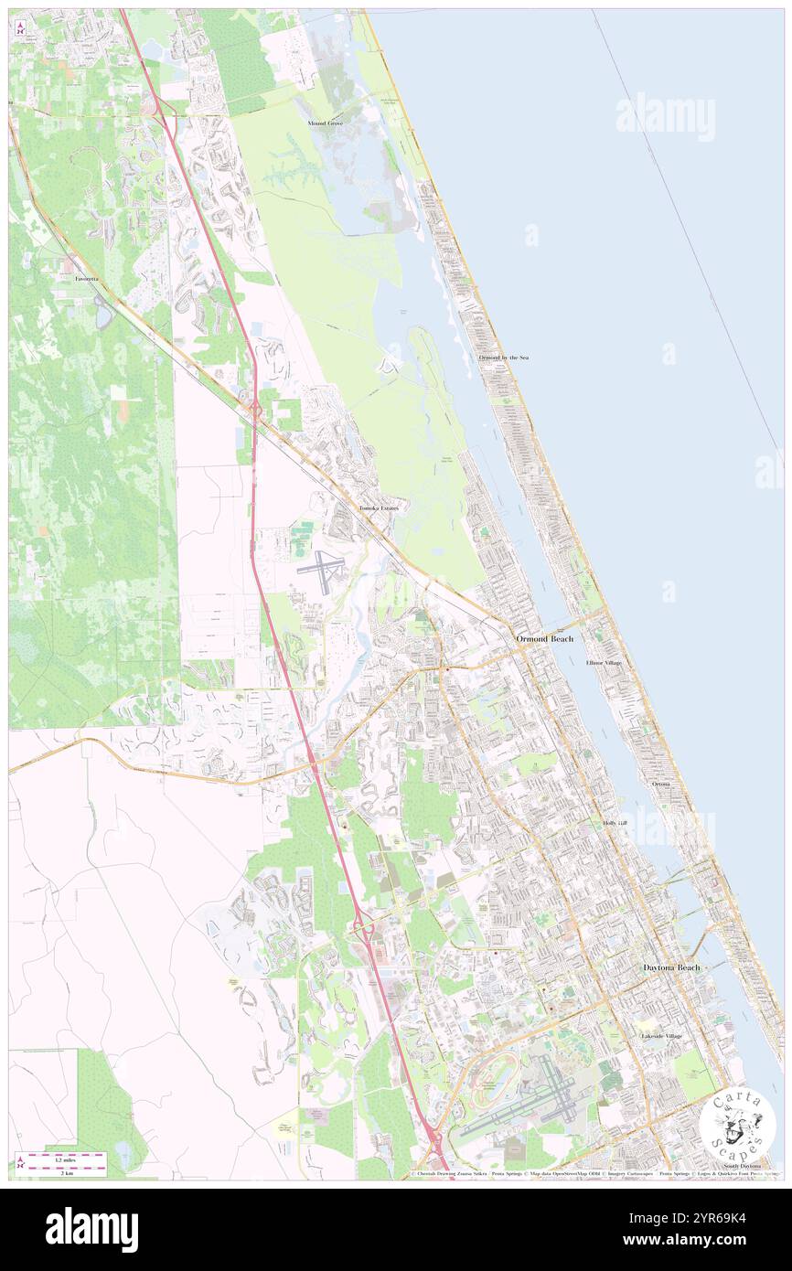 Ormond beach map Cut Out Stock Images & Pictures - Alamy