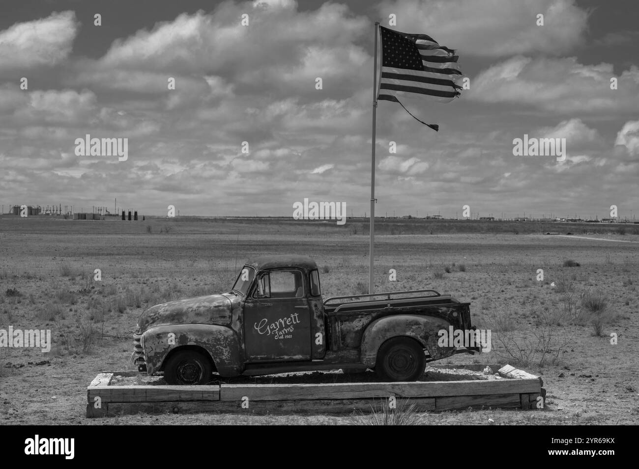 APRIL 2021, MIDLAND TEXAS, USA - deserted pickup truck display and US ...
