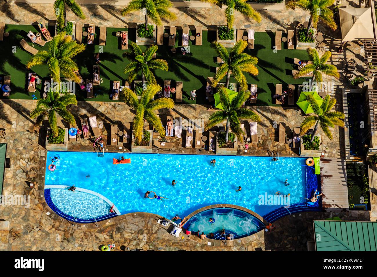 A rooftop swimming pool in Hawaii Stock Photo - Alamy