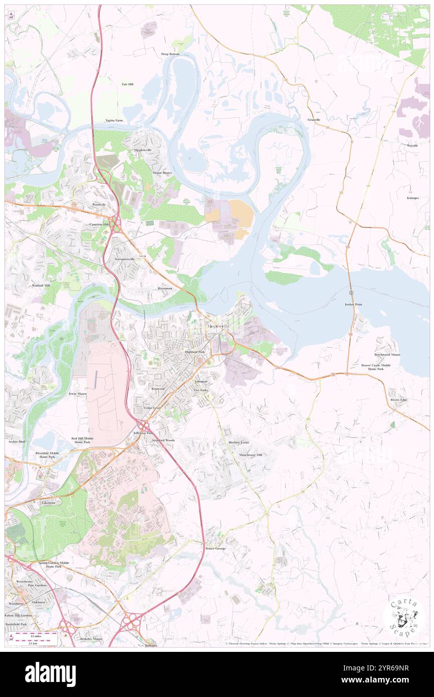 Hopewell virginia map Cut Out Stock Images & Pictures - Alamy
