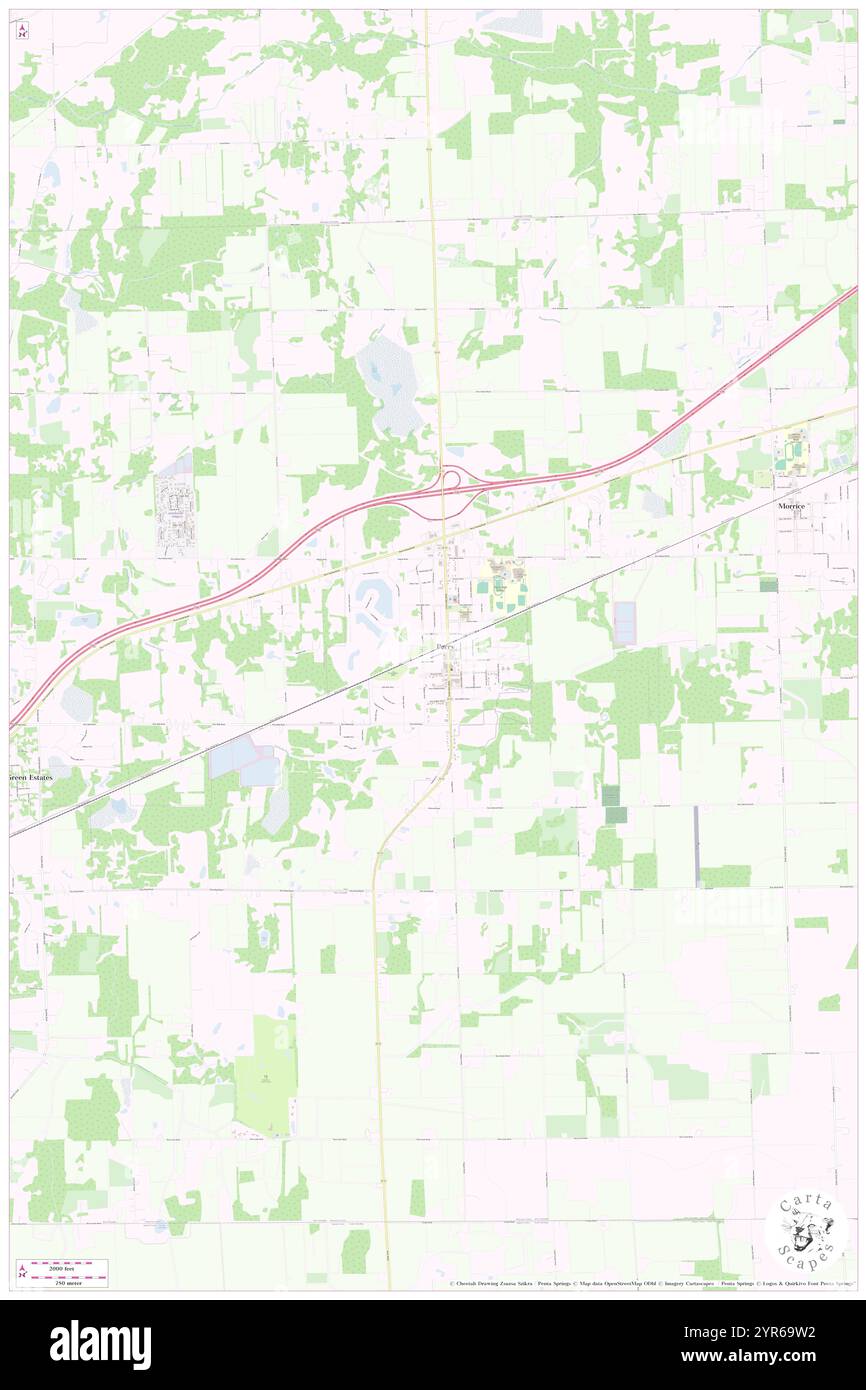 Map of perry michigan Cut Out Stock Images & Pictures - Alamy