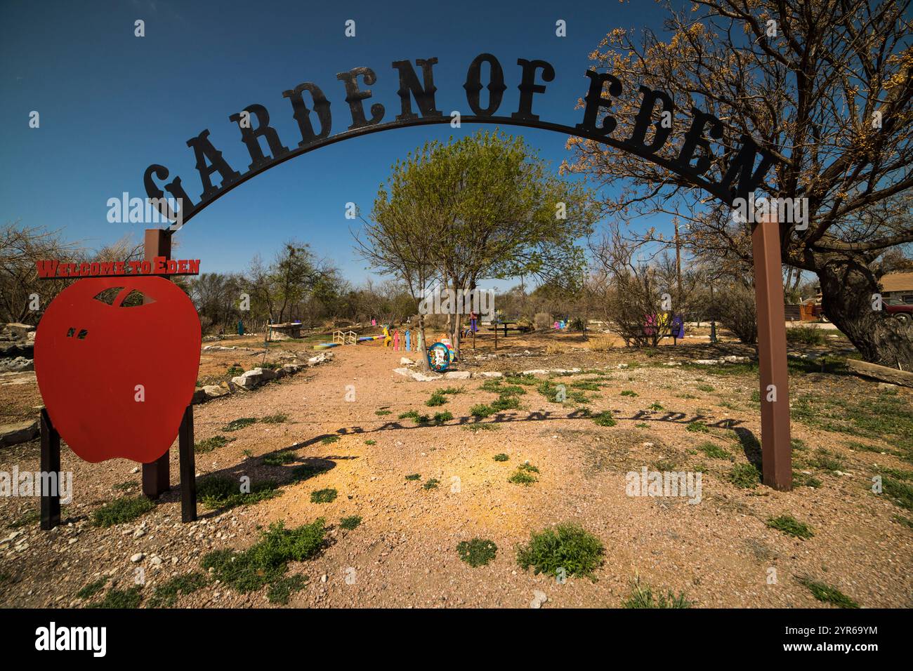 April 2021, Garden of Eden, Texas, USA - Garden of Eden local park ...