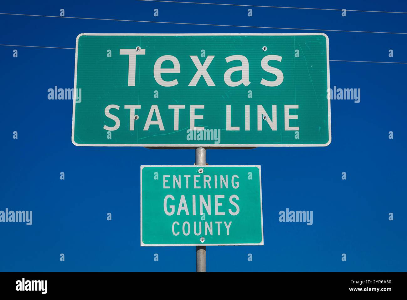 APRIL 2021, TEXAS, USA - Welcome to Gaines County, Texas Stock Photo ...