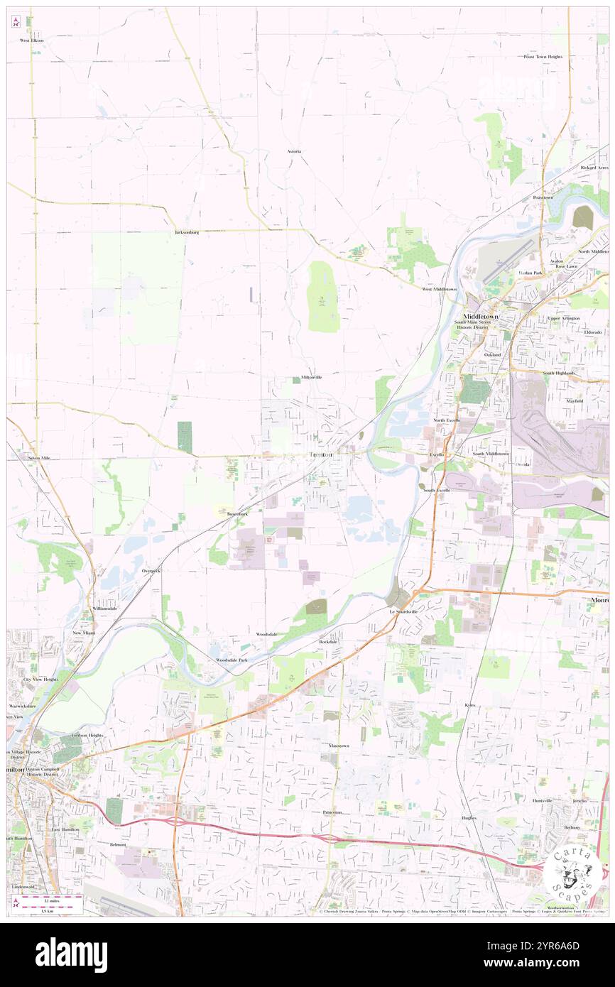 Map of trenton ohio Cut Out Stock Images & Pictures - Alamy