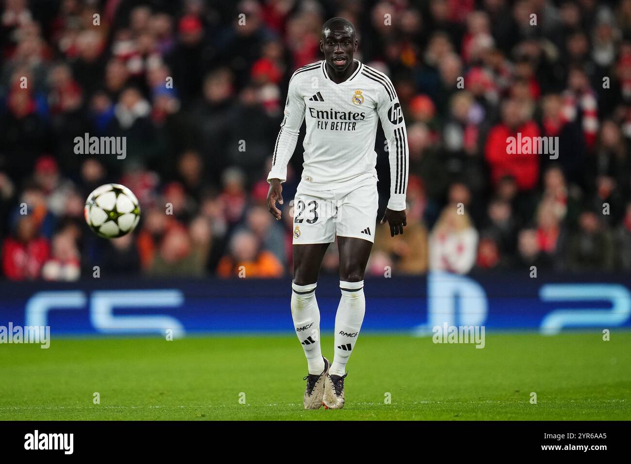 Liverpool, UK. 27th Nov, 2024. Ferland Mendy of Real Madrid during the ...