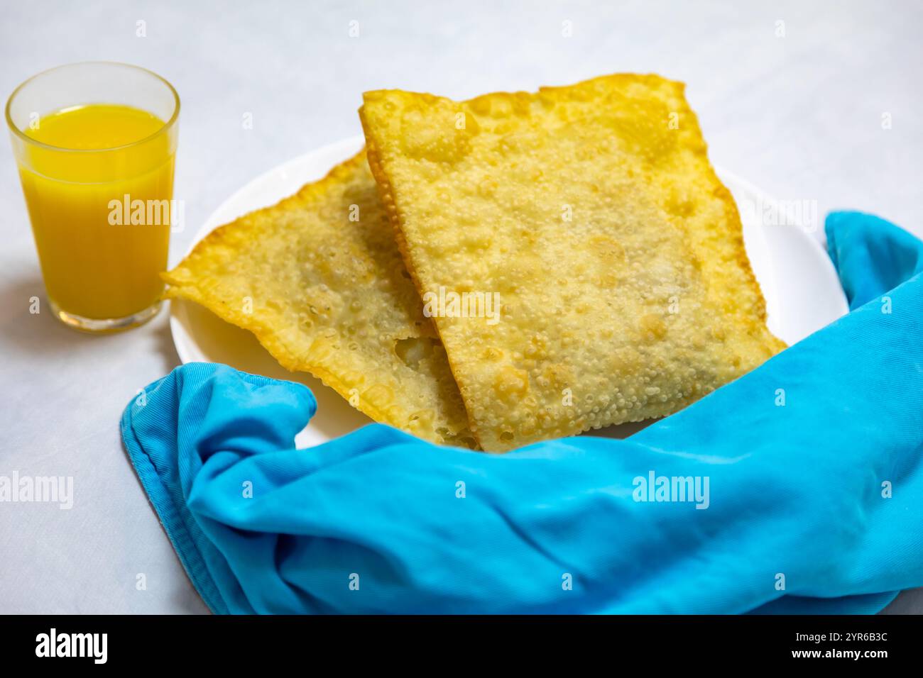 Traditional Brazilian fried pastry stuffed with ground beef. "Pastel de ...
