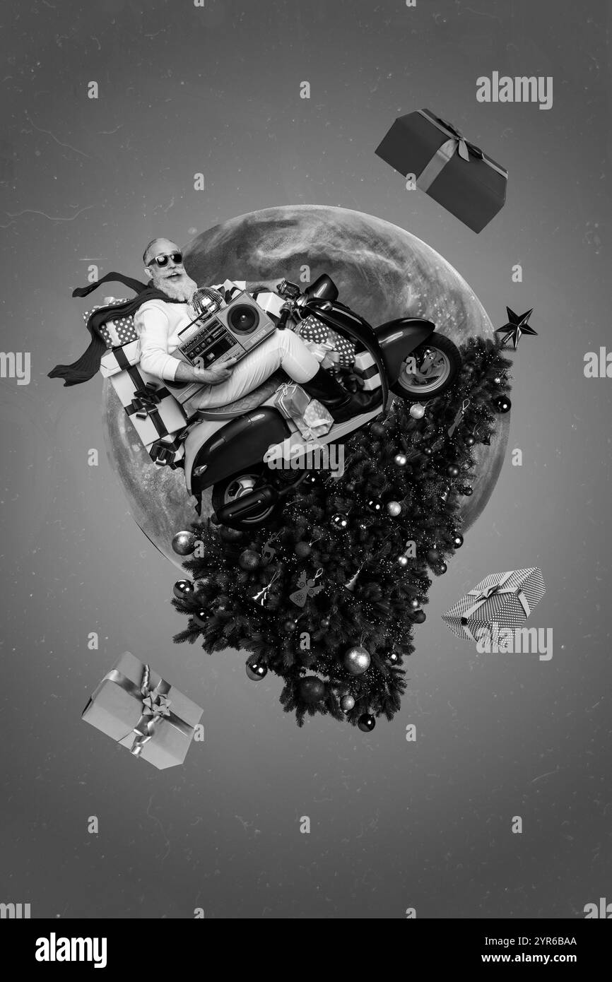 Delivery christmas gifts new Black and White Stock Photos & Images - Alamy