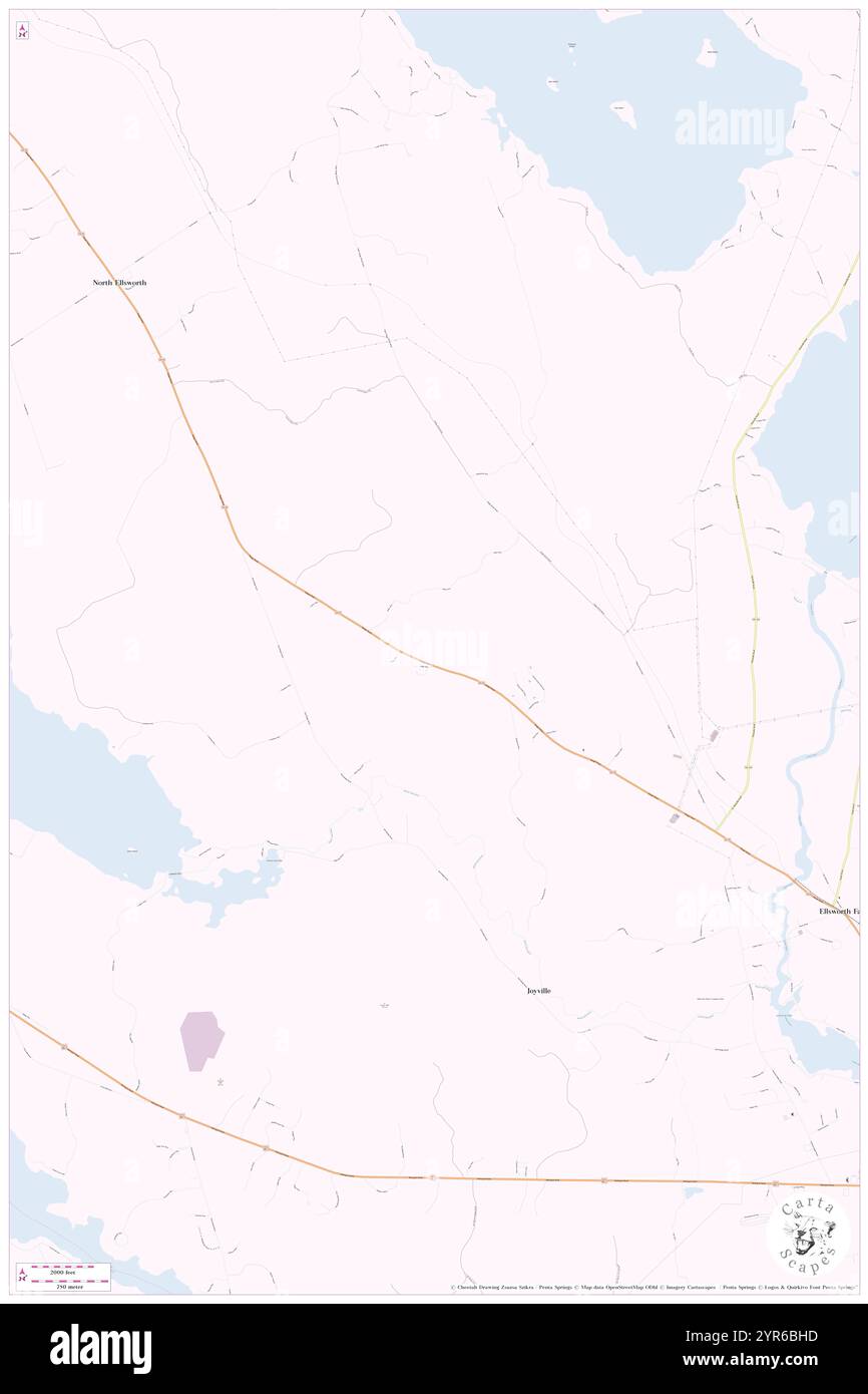 Ellsworth maine map Cut Out Stock Images & Pictures - Alamy