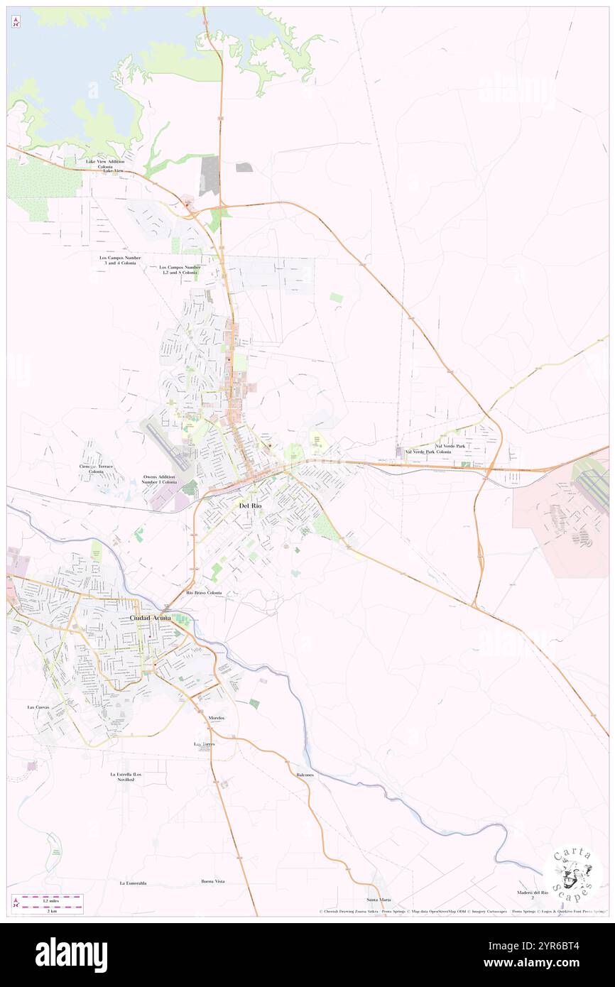 Val verde county map hi-res stock photography and images - Alamy
